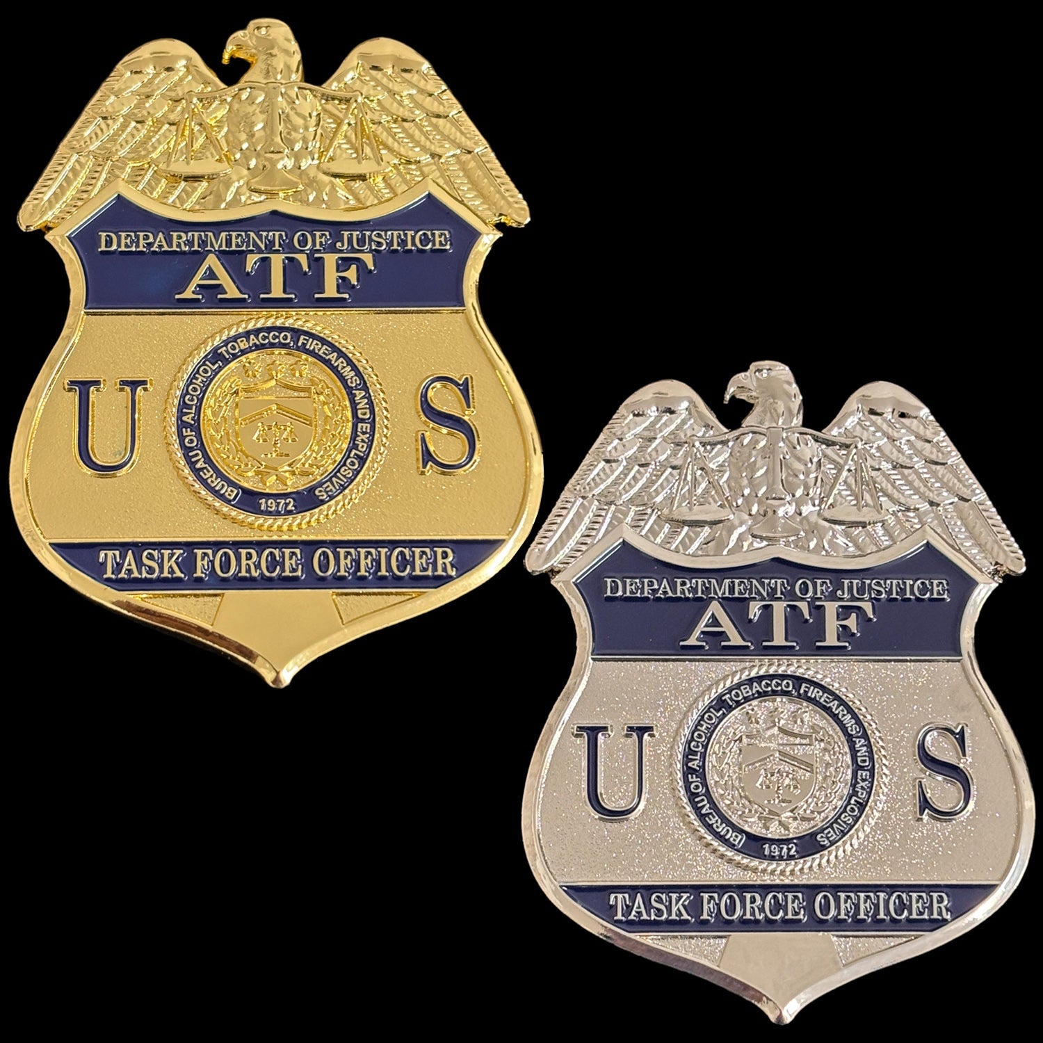 Set of ATF Special Agent and Task Force Officer Badge Replica Movie Pr