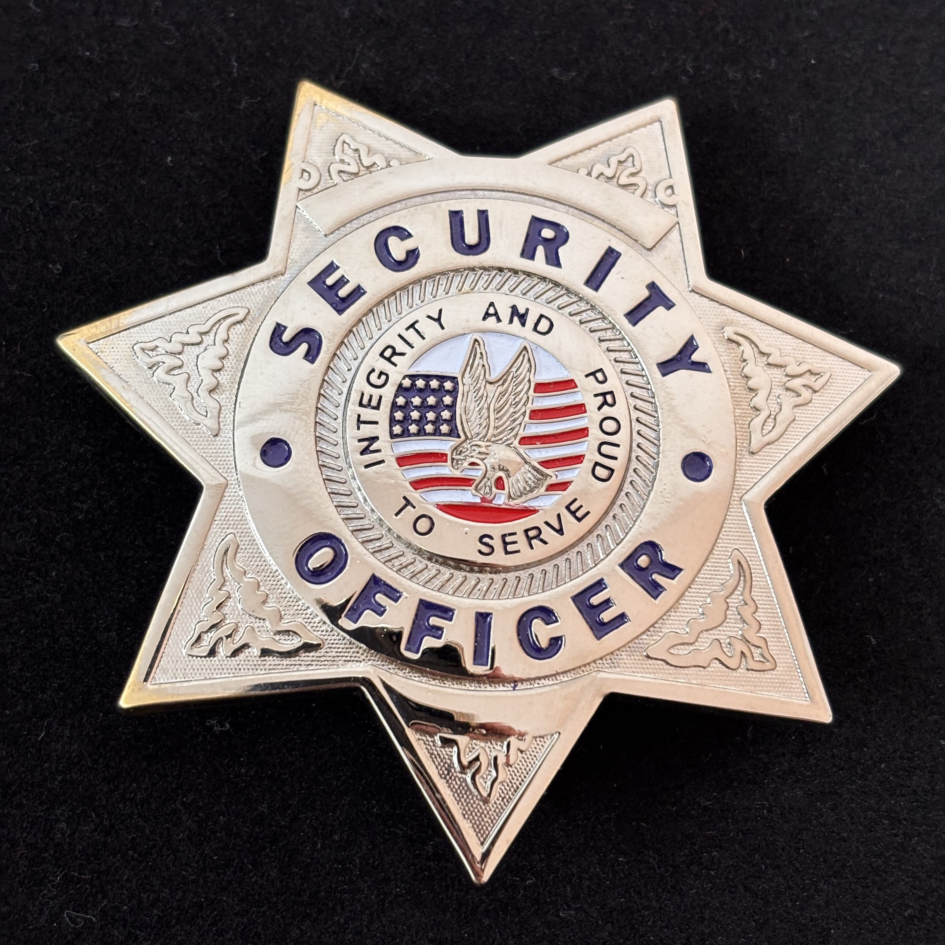 Integrity And Proud To Serve Security Officer Badge Replica Movie Prop